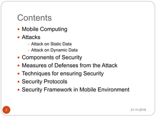 Security in Mobile Computing | PPT