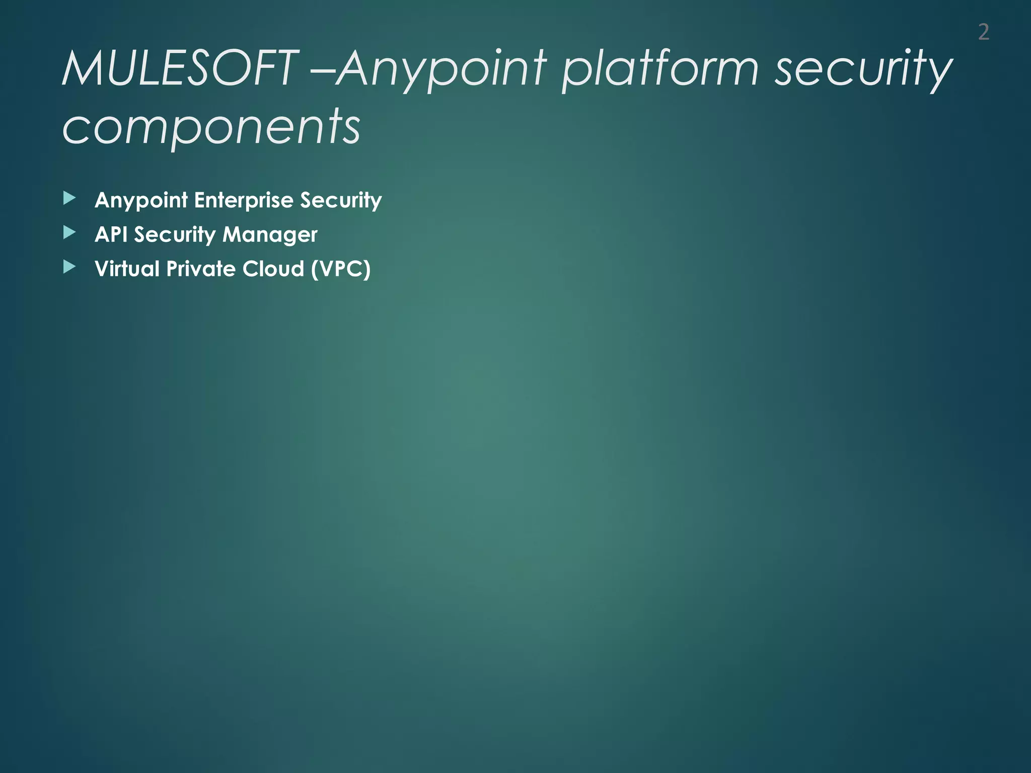 Security in mulesoft | ODP