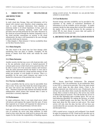 Security in multi cloud data storage with sic architecture | PDF
