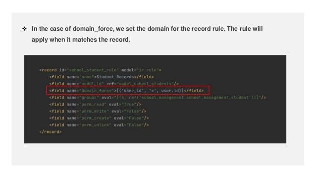 Security In Odoo 15 Record Rules In Odoo15 Ppt