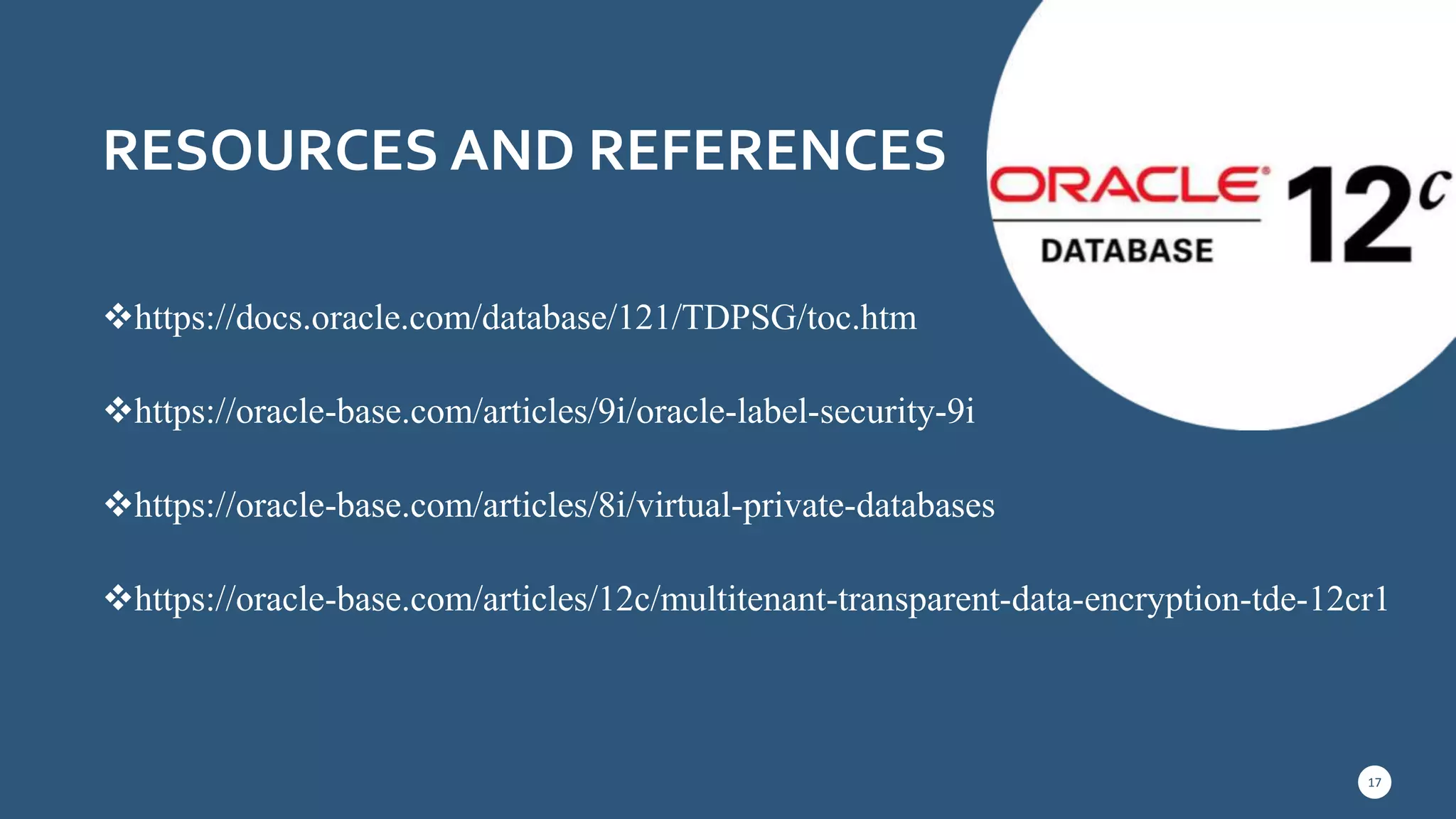Security in Oracle Database | PPTX