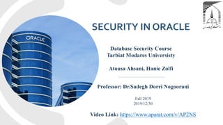 Security in Oracle Database | PPTX