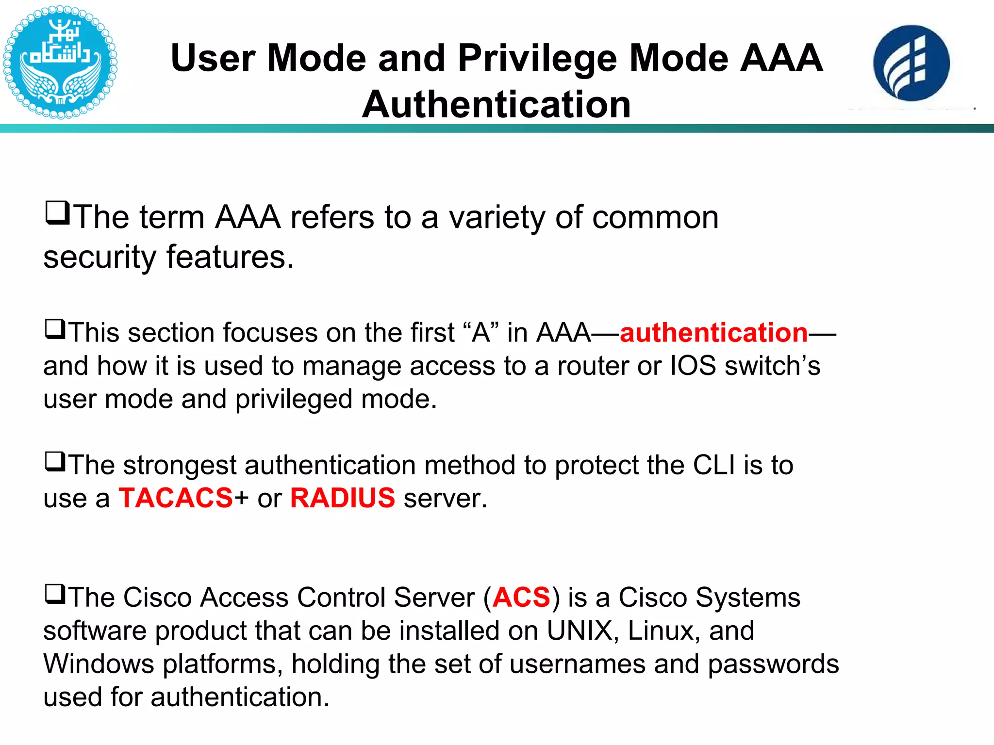 Basic Security In Routing And Switching Ppt
