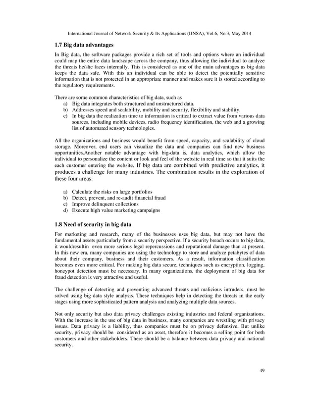 Security issues associated with big data in cloud computing | PDF