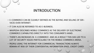 Security issues in e commerce | PPTX