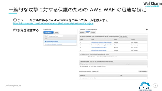 AWS WAF を使いこなそう Security JAWS #13 | PPT