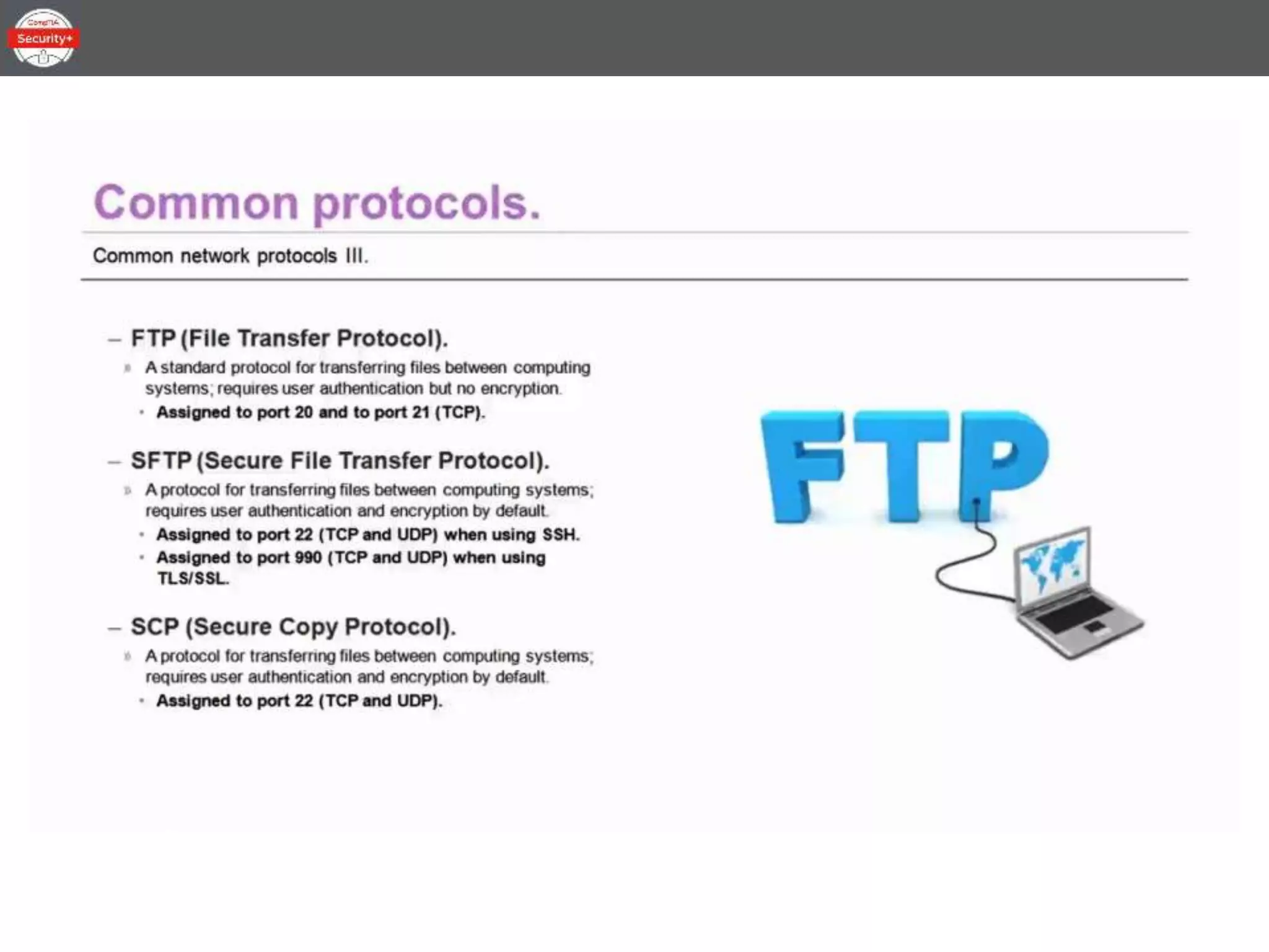 Security+ Lesson 01 Topic 05 - Common Network Protocols.pptx