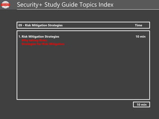 Security+ Lesson 01 Topic 09 - Risk Mitigation Strategies.pptx