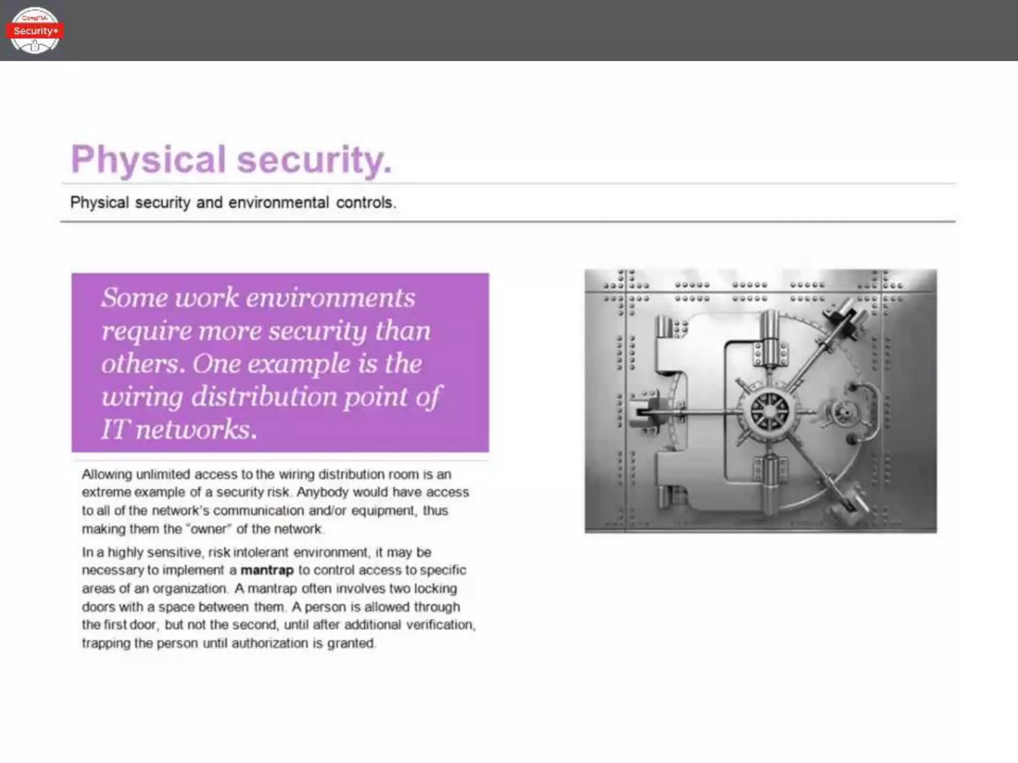 Security+ Lesson 01 Topic 13 - Physical Security and Environmental ...