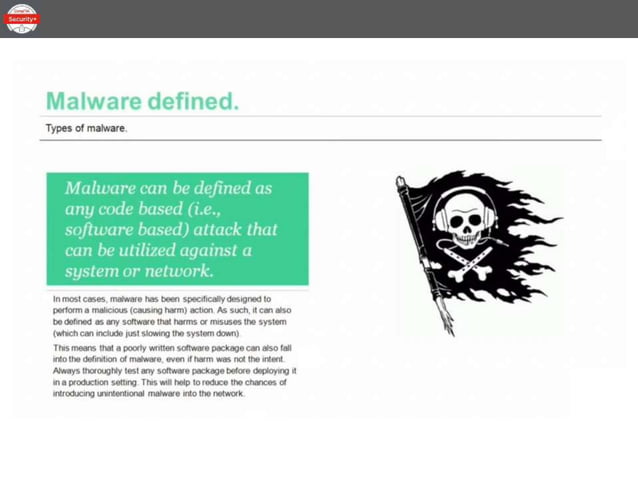 Security+ Lesson 01 Topic 17 - Types of Malware.pptx