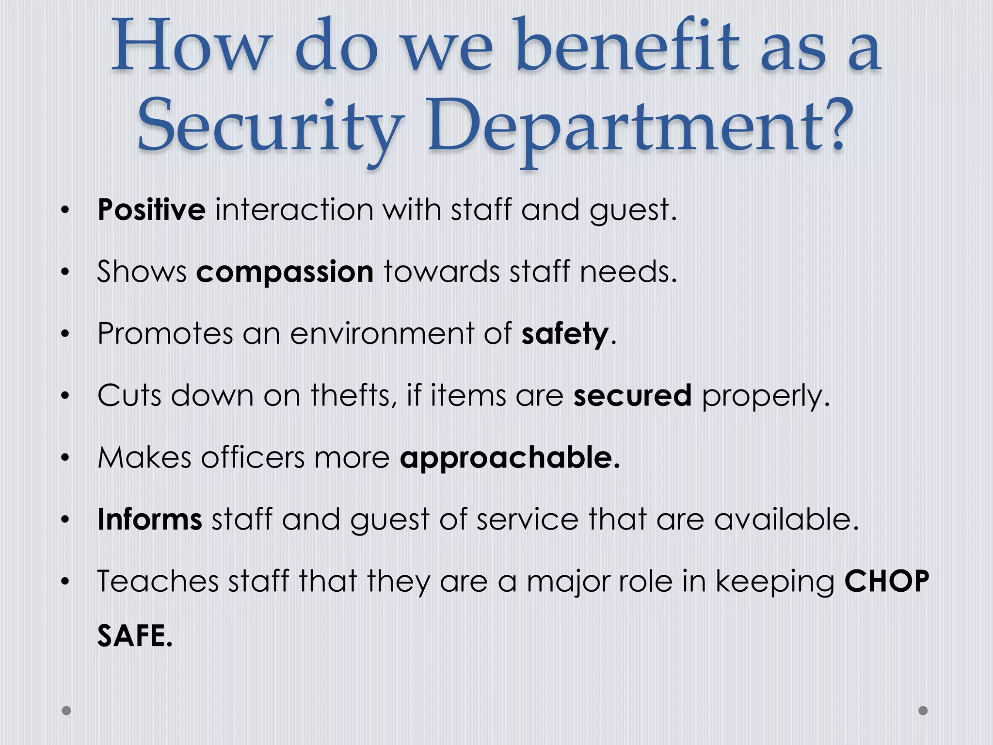 Security liaison officer | PPTX