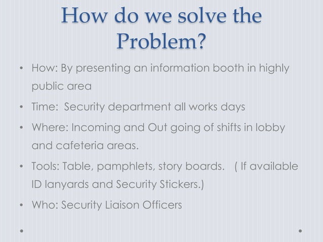 Security liaison officer | PPTX