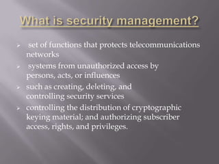 Security management and tools | PPTX