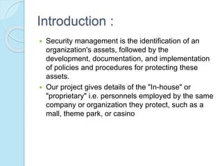 Security managment system 1 | PPT