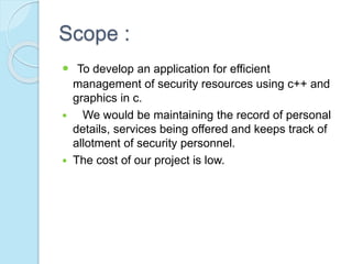 Security managment system 1 | PPT