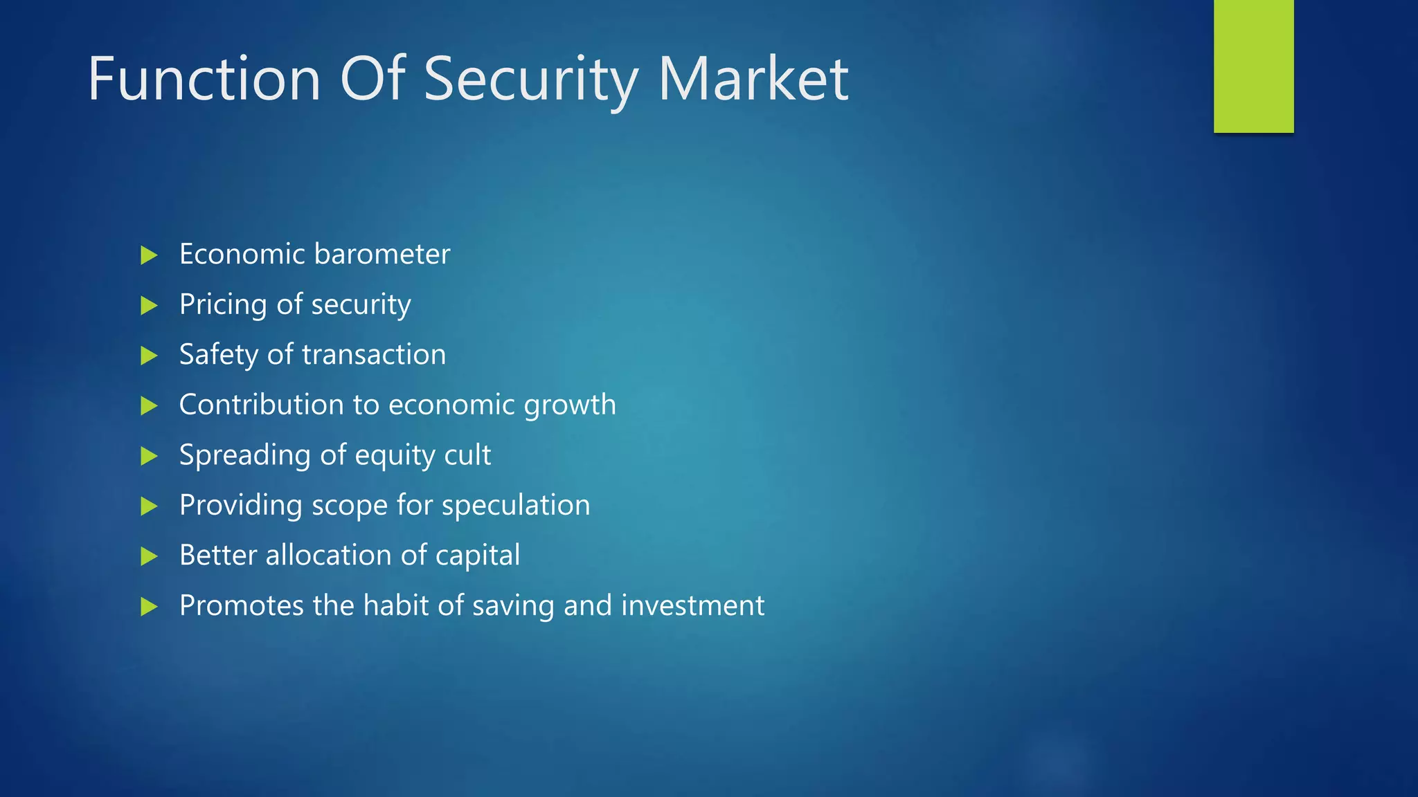 Security market | PPT
