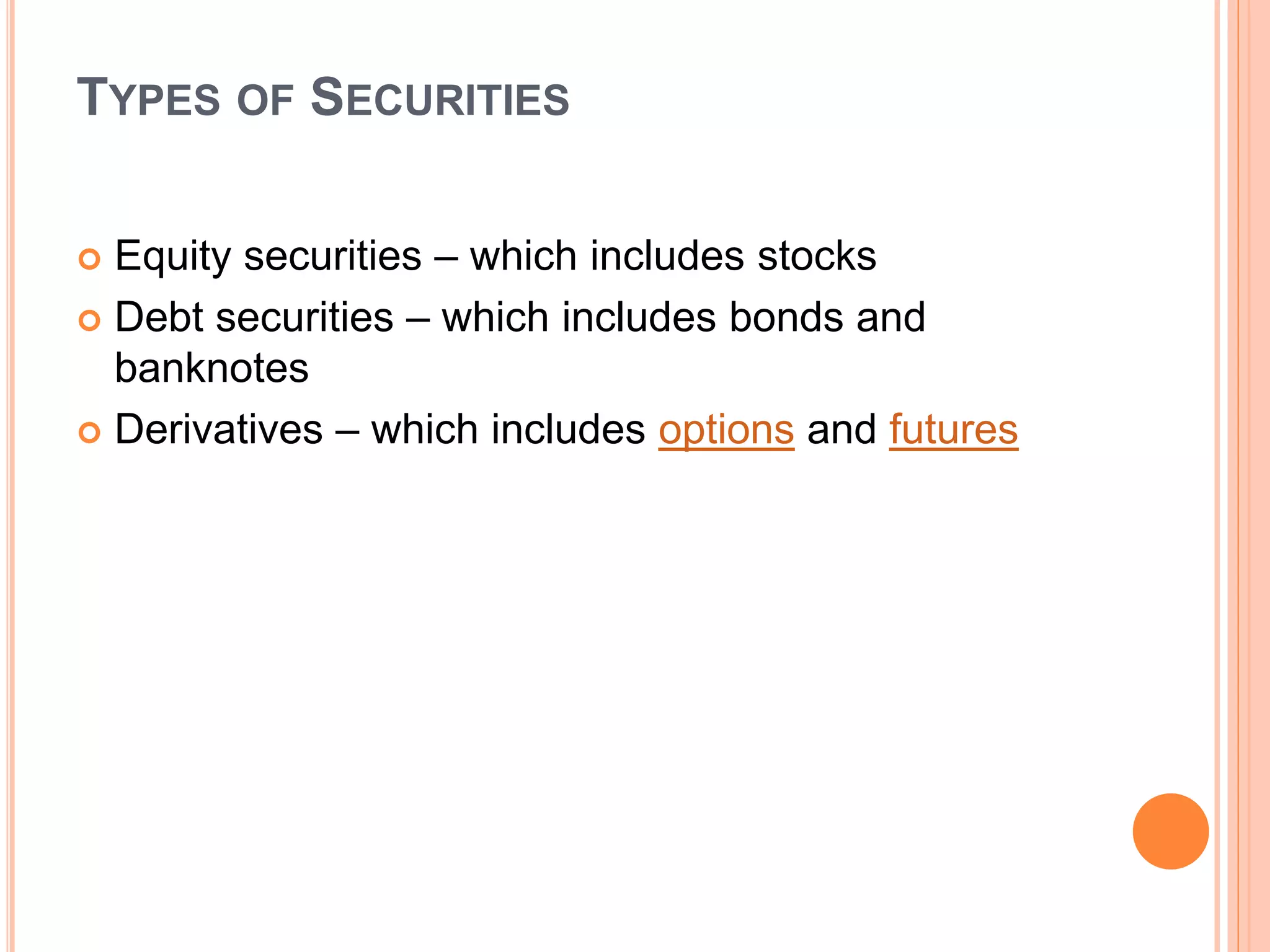 Security market | PPTX