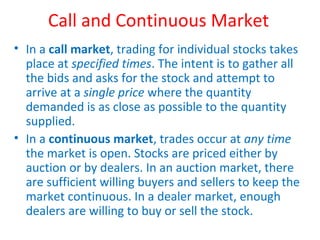 Security market | PPT