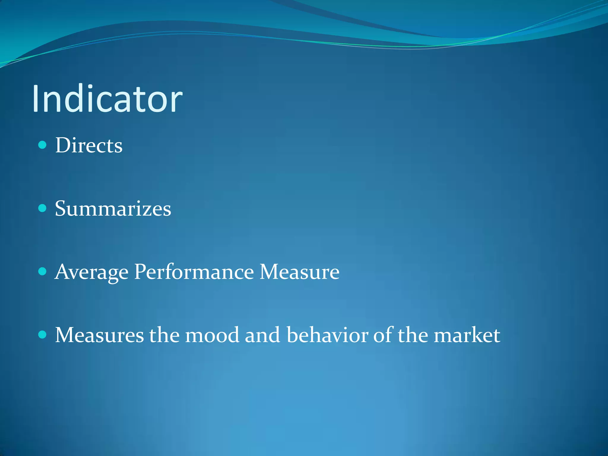 Security market indicators | PPTX