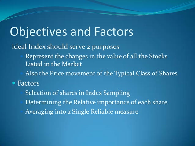 Security market indicators | PPTX