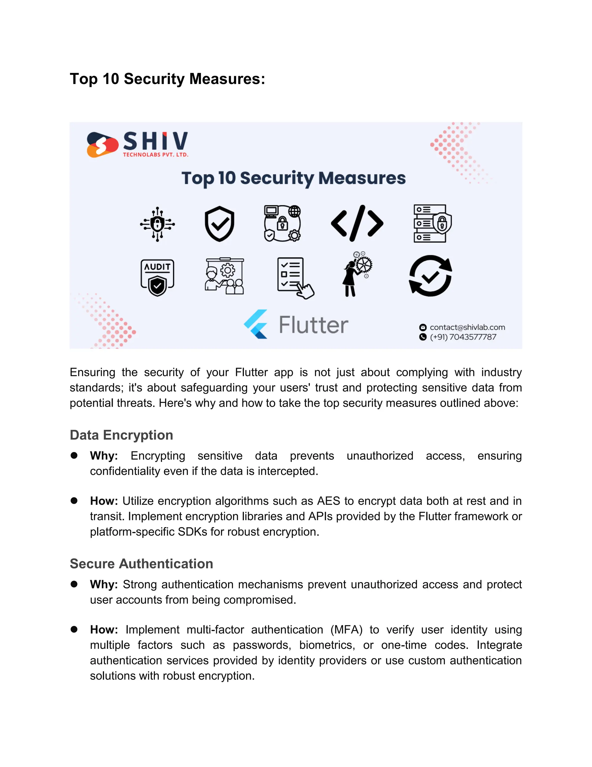 Flutter App Development Best Practices: 10 Essential Security Measures | PDF