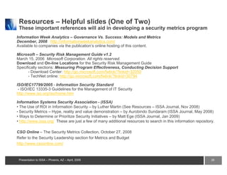 Security Metrics Resources File | PDF | Business | Business and Finance