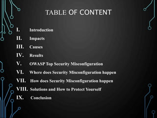 Security misconfiguration | PPTX