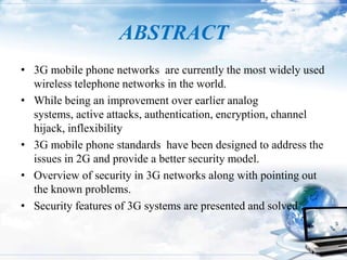 Security model evaluation of 3 g | PPTX
