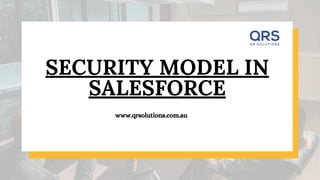 Security Model in Salesforce | QR Solutions | PDF | Databases ...