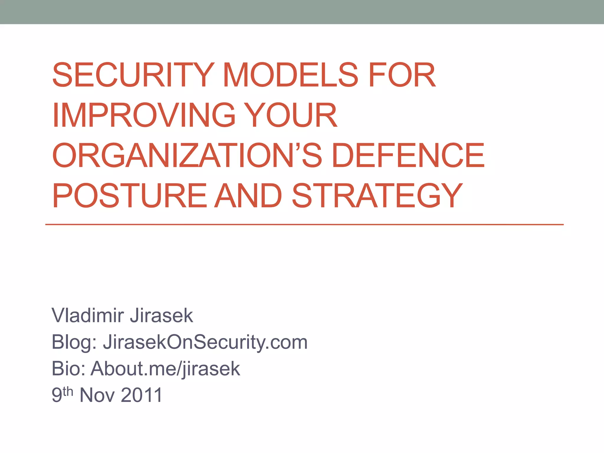 Security Models For Security Architecture Pptx