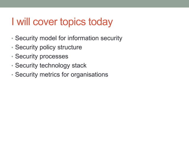 Security models for security architecture | PPTX