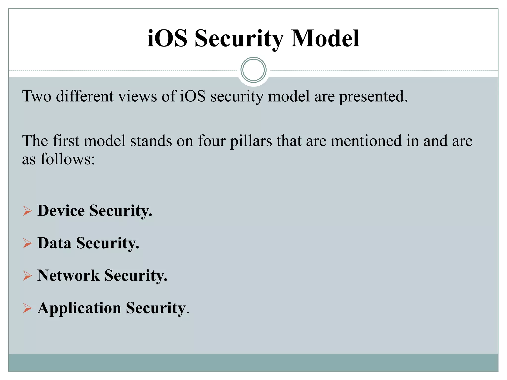 Security models of modern mobile systems | PPTX