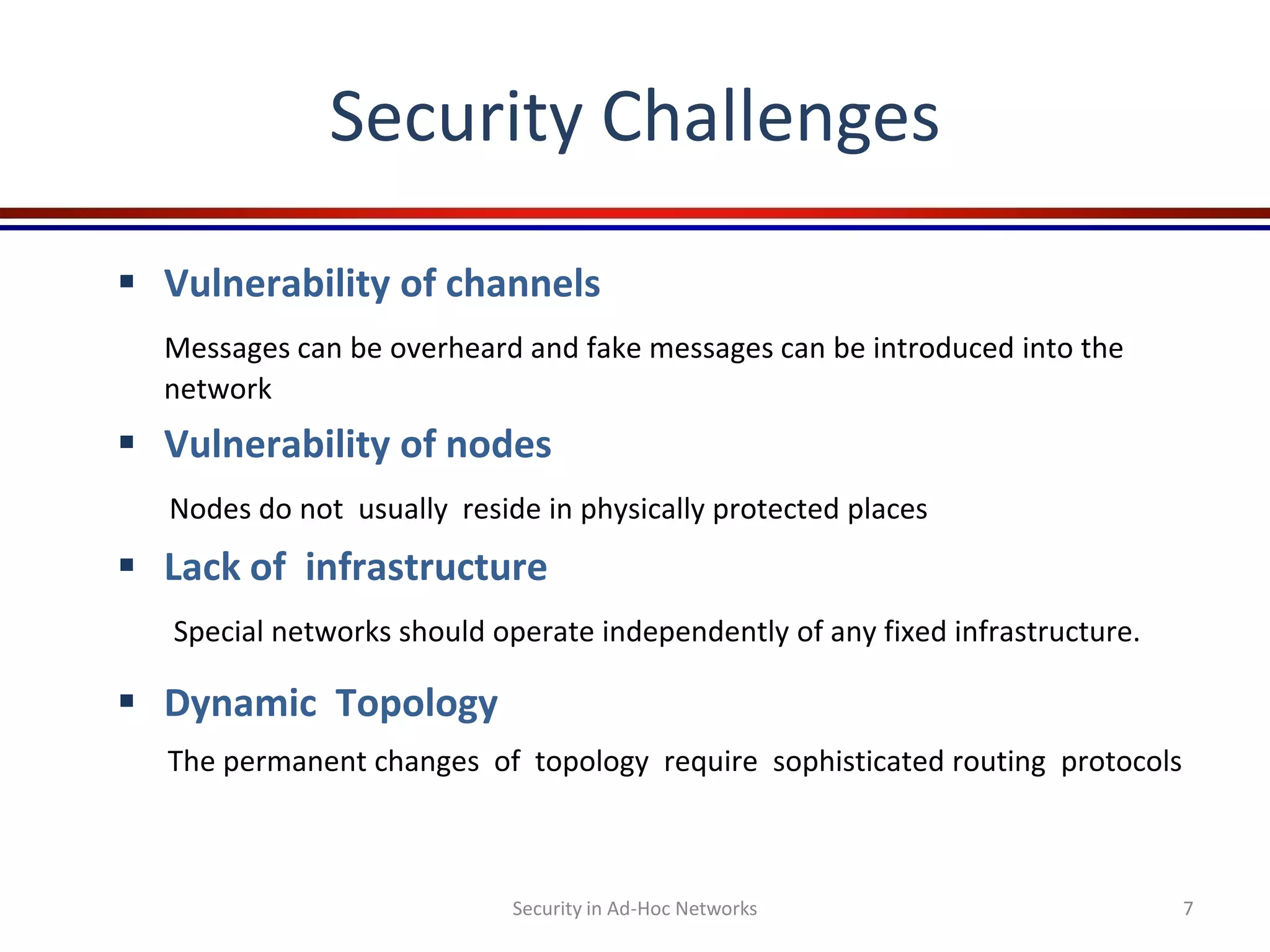 Security Of Ad Hoc Networks Pptx Computer Networking Computing