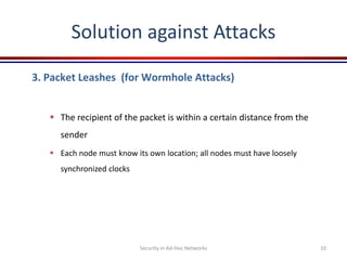 Security of ad hoc networks | PPTX