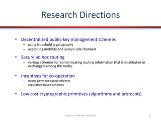 Security of ad hoc networks | PPTX
