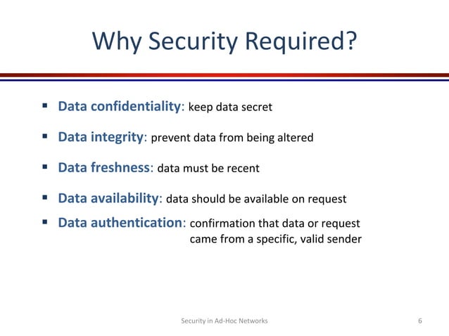 Security Of Ad Hoc Networks Pptx Computer Networking Computing