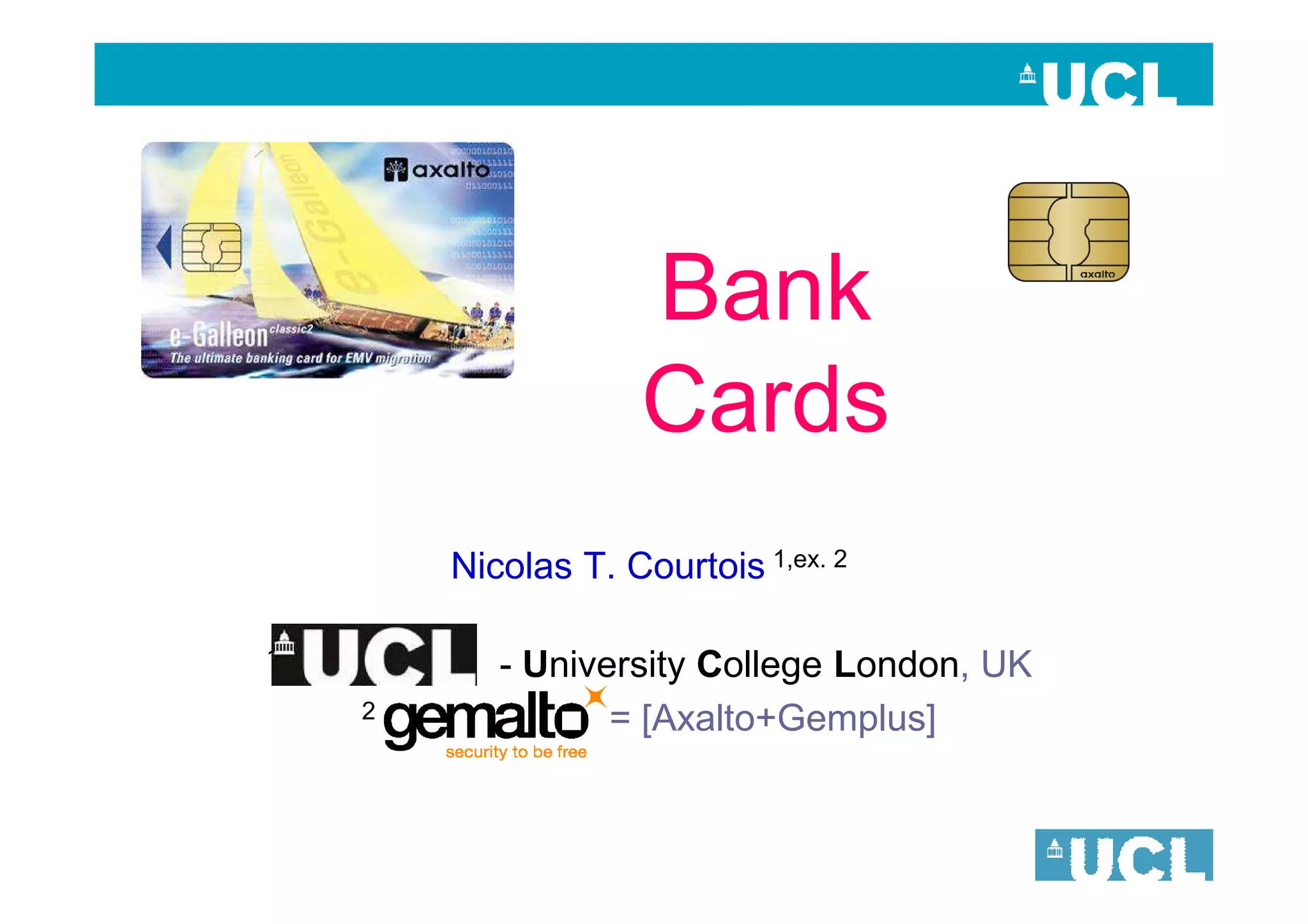Security of bank cards | PPT