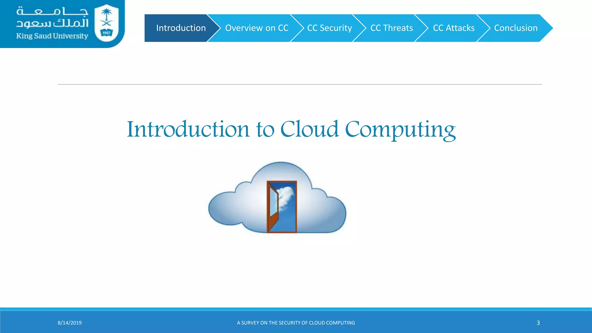 Security Of Cloud Computing Survey Ppt