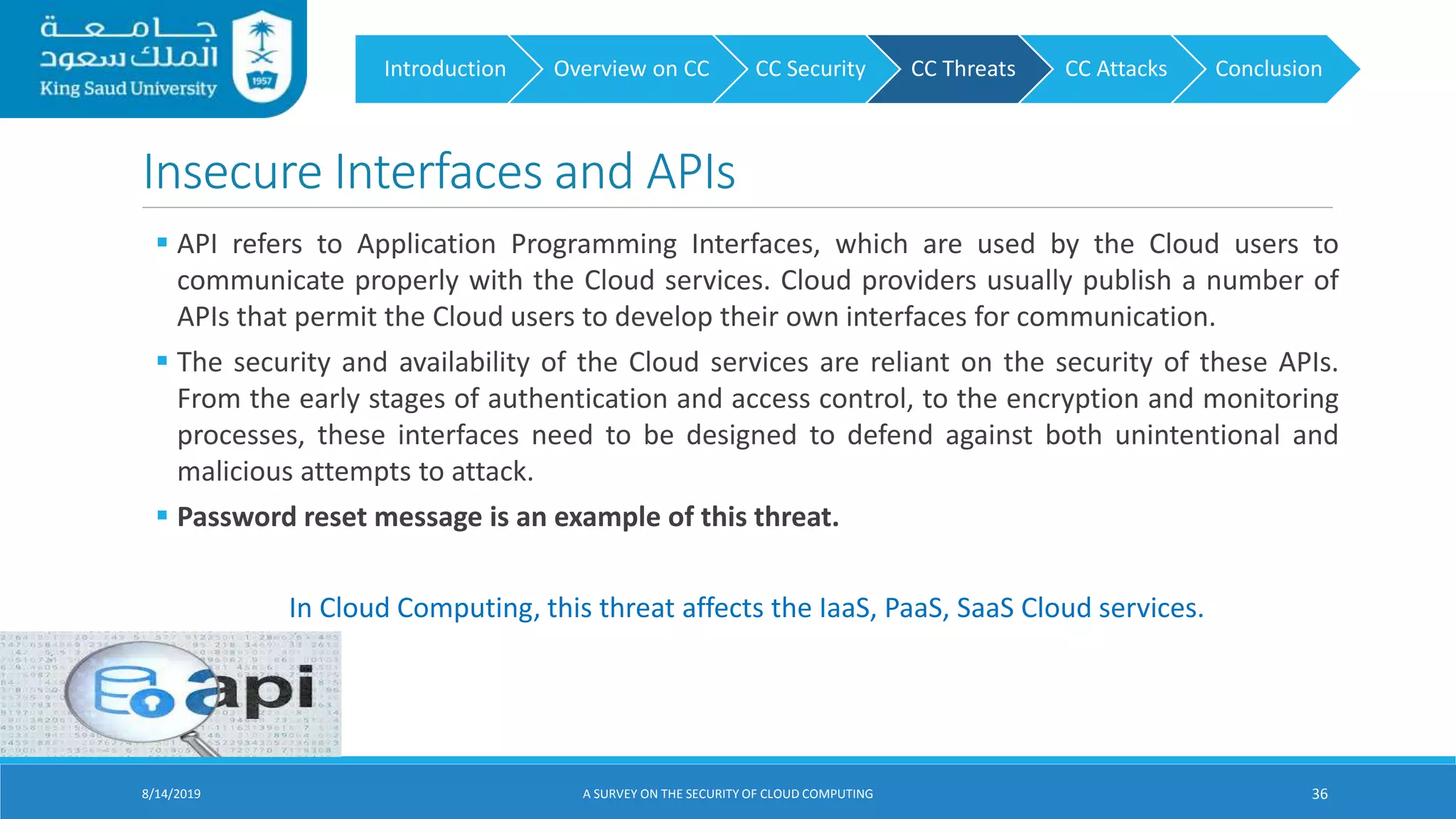 Security Of Cloud Computing Survey Ppt