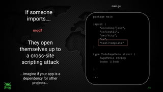Security of go modules and vulnerability scanning in GoCenter | PPT