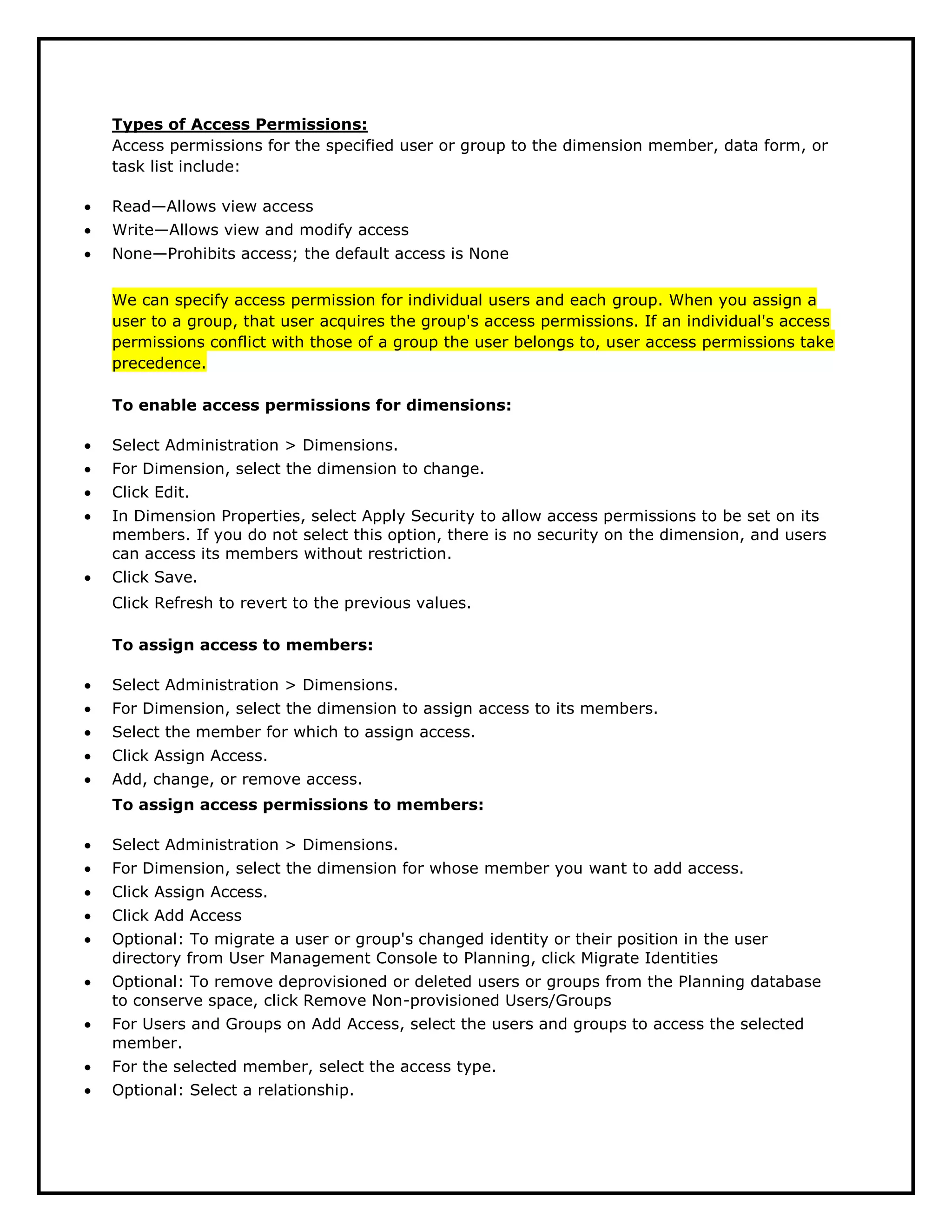 Security of hyperion planning | DOCX