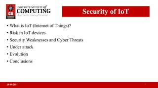 Security of iot device | PPTX