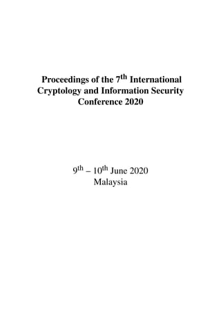 Security of rabin p key encapsulation mechanism | PDF