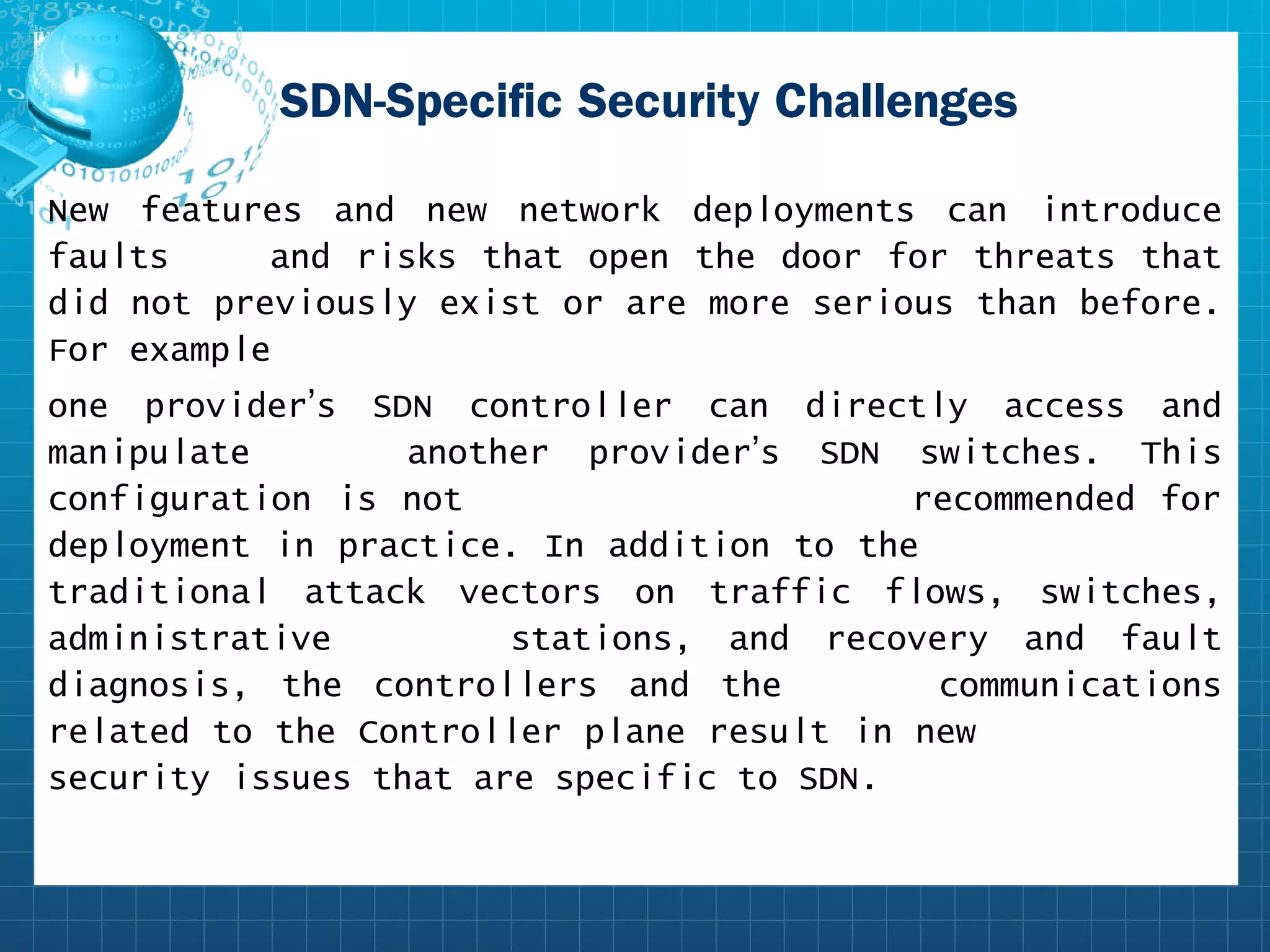 Security of software defined networking (sdn) and cognitive radio ...