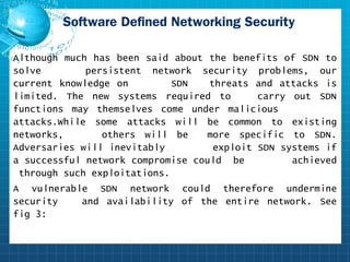 Security of software defined networking (sdn) and cognitive radio ...
