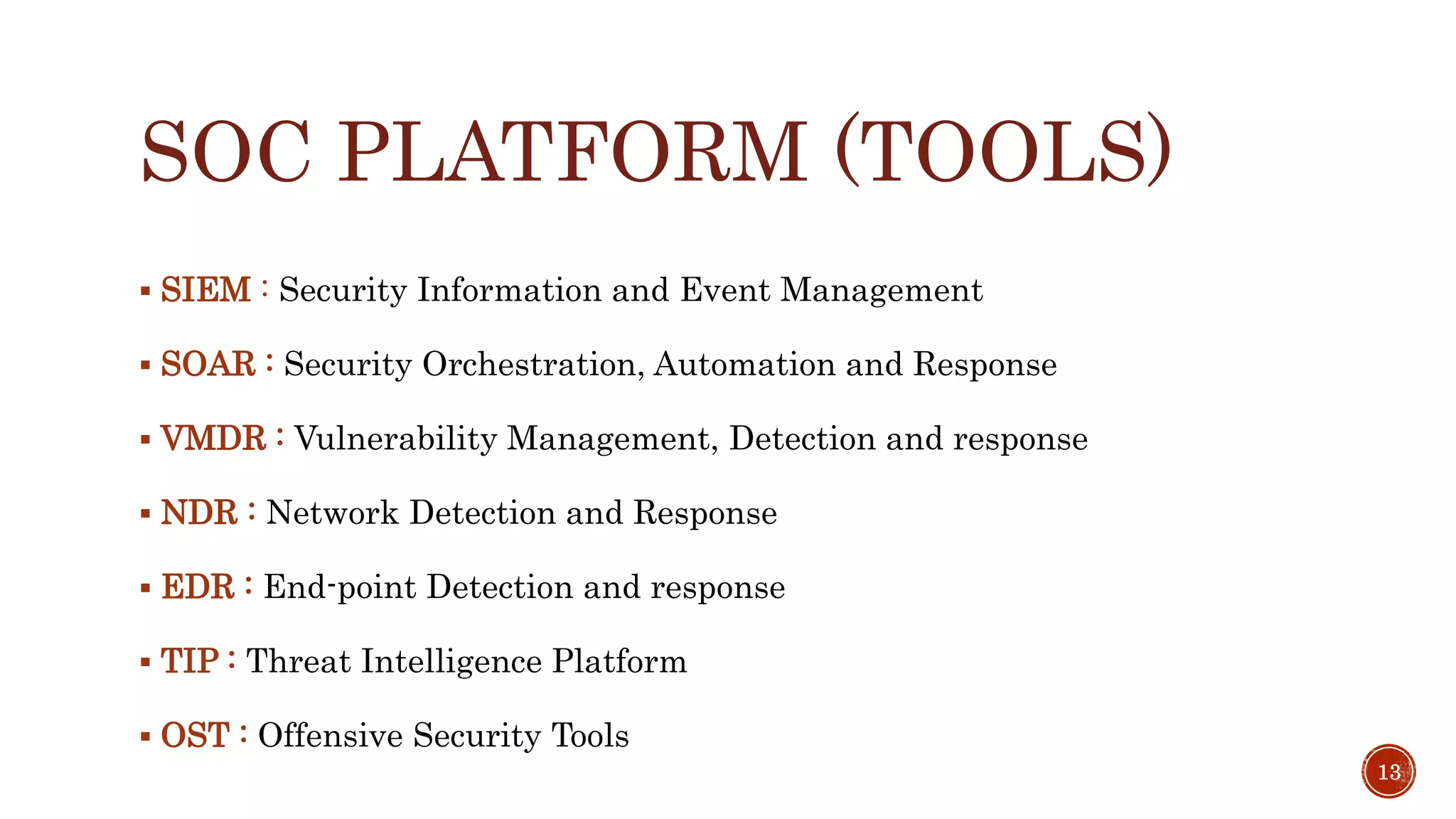 Security operation center (SOC) | PPTX