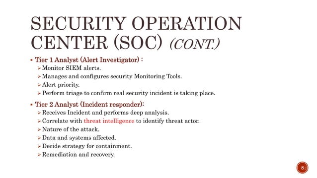 Security operation center (SOC) | PPTX