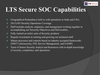 LTS Secure intelligence driven security operation center | PDF
