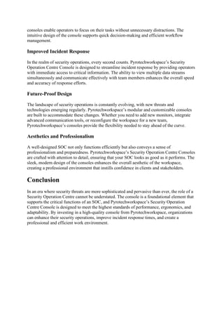 Security Operation Centre Console. pyrotechworkspace | PDF