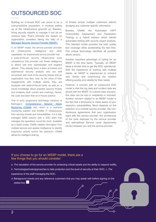 Security operations center inhouse vs outsource | PDF